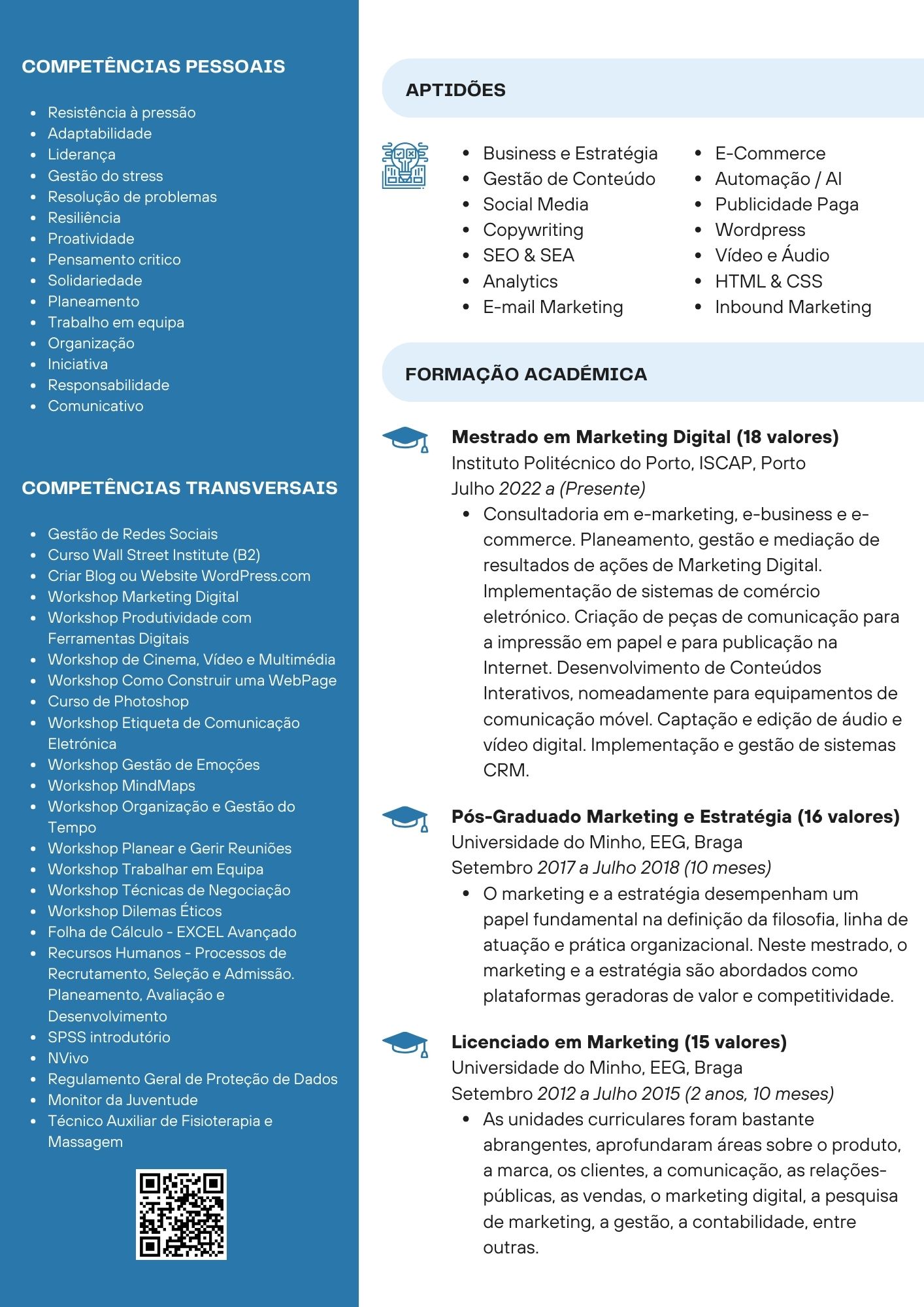 Curriculum Vitae – José Marques